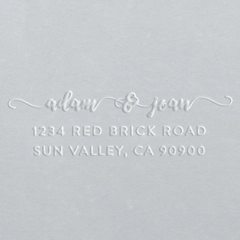 Custom Address Embosser | Name + Address Design – GiftedChop
